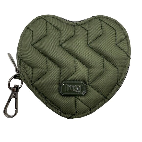 lug | Bags | Lug Olive Green Heart Quilted Zip Change Small Pouch ...